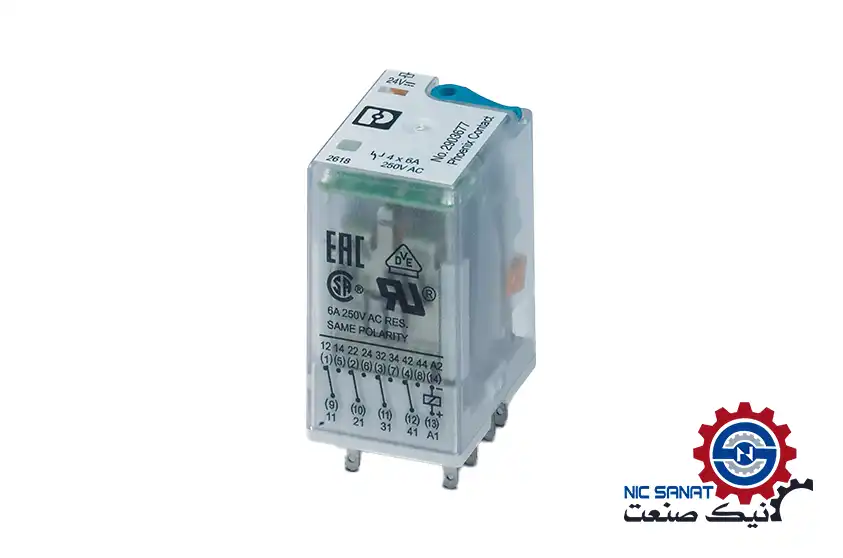 خرید رله شیشه‌ای دو کنتاکت 24 ولت مدل REL-IR2/LDP-24DC/2X21 فونیکس