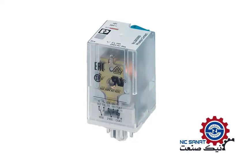 خرید رله شیشه‌ای دو کنتاکت مدل REL-OR2/LDP-24DC/2X21 فونیکس